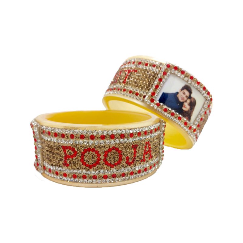 Photo On Bangles | Bridal Name Bangles With Photo » Wedding Chura